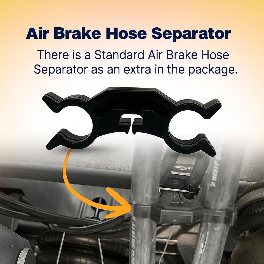 TORQUE 18" Air Brake Hose 3/8” x 3/8” Swivel Rubber Air Brake Line ...